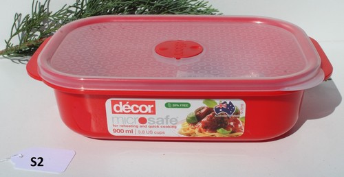 Decor Microsafe Red Oblong 900ml Container FNQVariety S2 | eBay