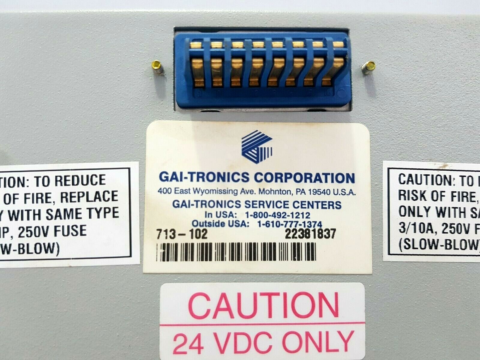 GAI-TRONICS 713 SERIES PAGE/PARTY SYSTEM AMPLIFIER 713-102 | eBay UK