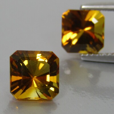 3.48Cts Natural Fabulous Barion Cut Citrine Matching Pair Loose ...