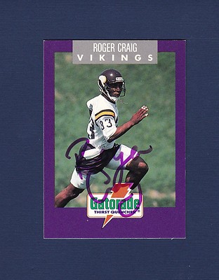 Roger Craig signed Minnesota Vikings Gatorade football card | eBay