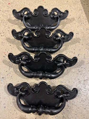 4 VINTAGE 5 inch NATIONAL LOCK Drawer Pull Drop Bail Furniture Handle ...