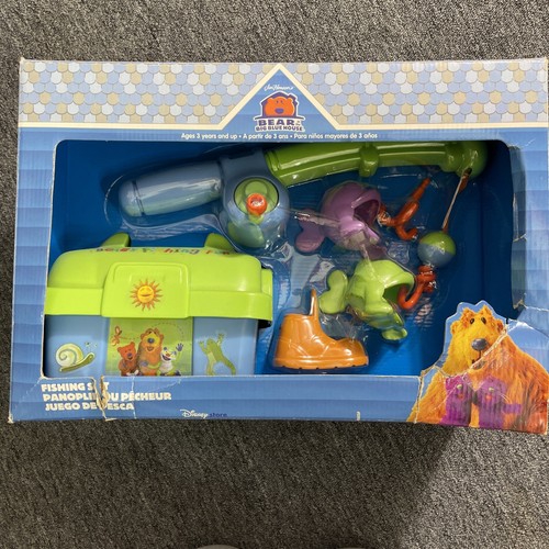 Vtg Disney Bear In The Big Blue House Fishing Set Toy Tackle Box Pole ...