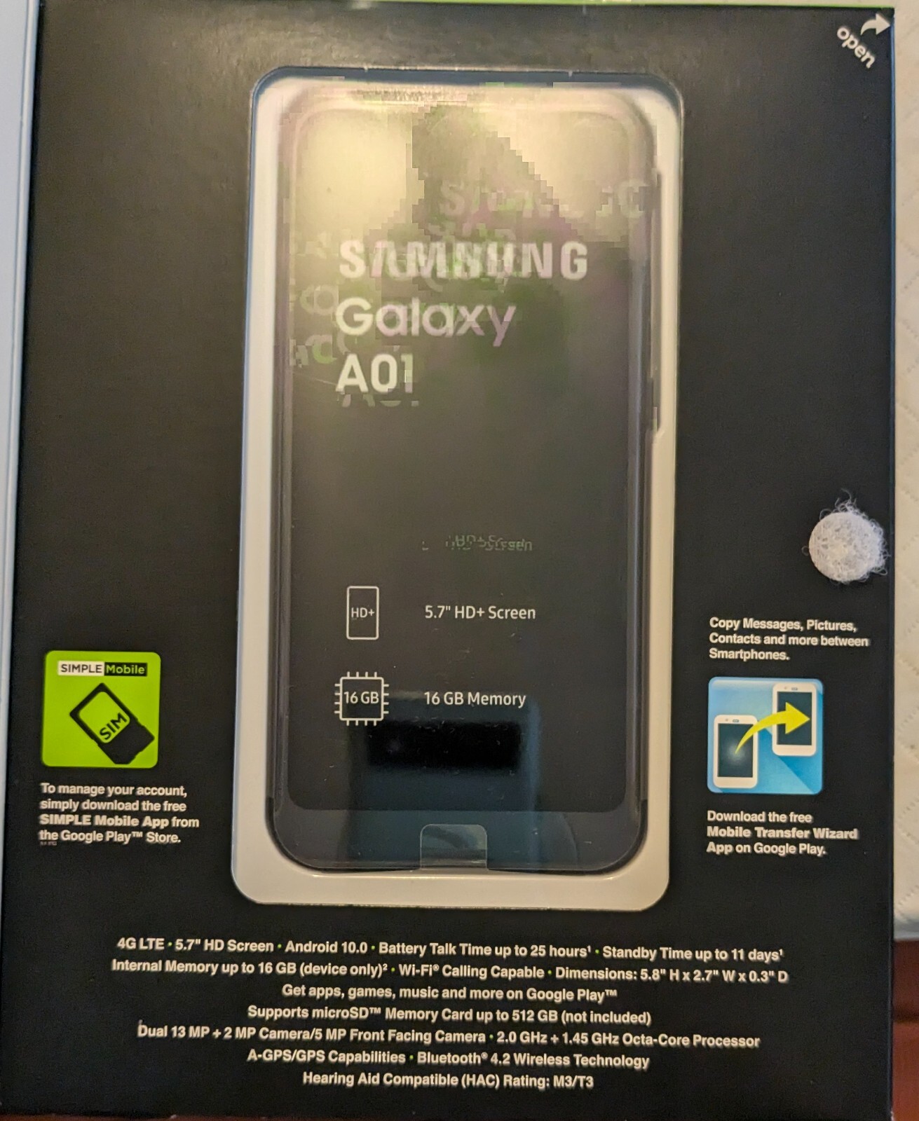 Samsung Galaxy A01 - 16 GB - Black (Straight Talk) for sale online | eBay