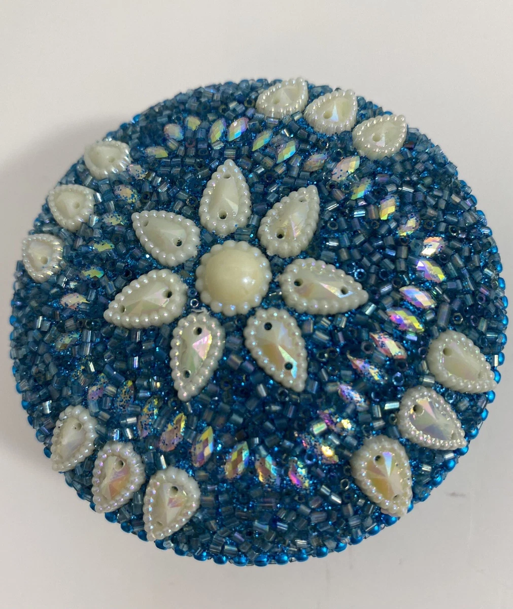 Blue Round Jewelry Boxes