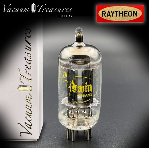12AX7A RAYTHEON Black Plates O Getter AMPLITREX Tested Tubes Made in ...