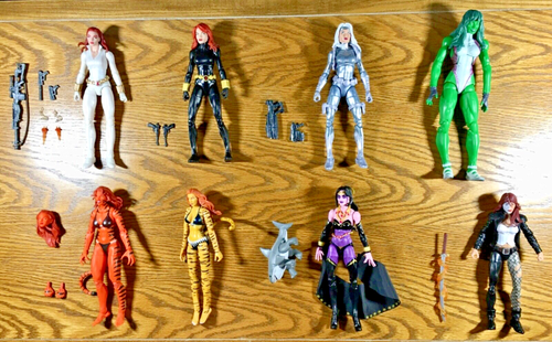 Hasbro Marvel Legends Lot of 8 Figures Black Widow She Hulk Tigra Sable ...