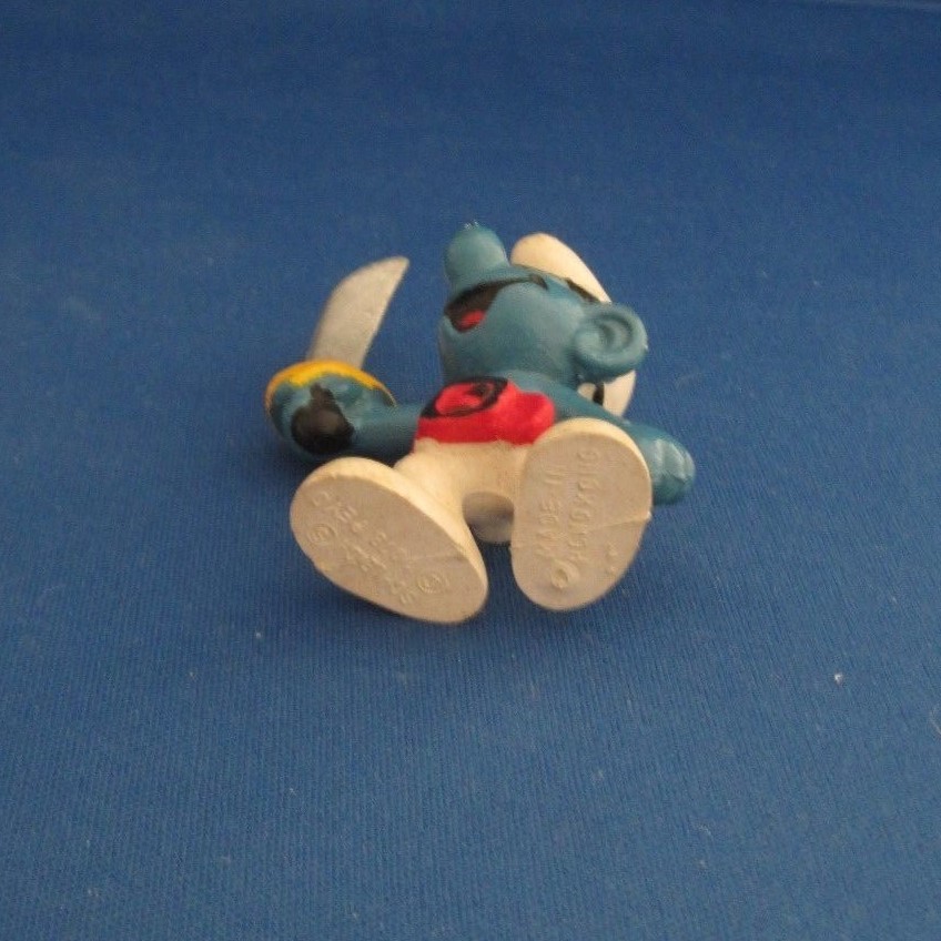 Smurfs 20104 Pirate Smurf Vintage Schleich Figure PVC 1978 Eye Patch ...