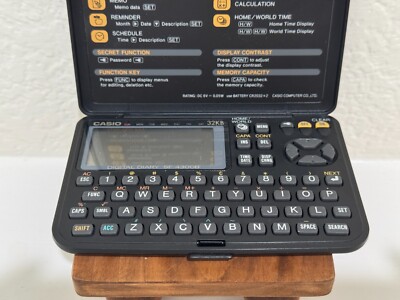 Vintage Casio Digital Diary 32KB SF-4300A Good condition Tested Free ...