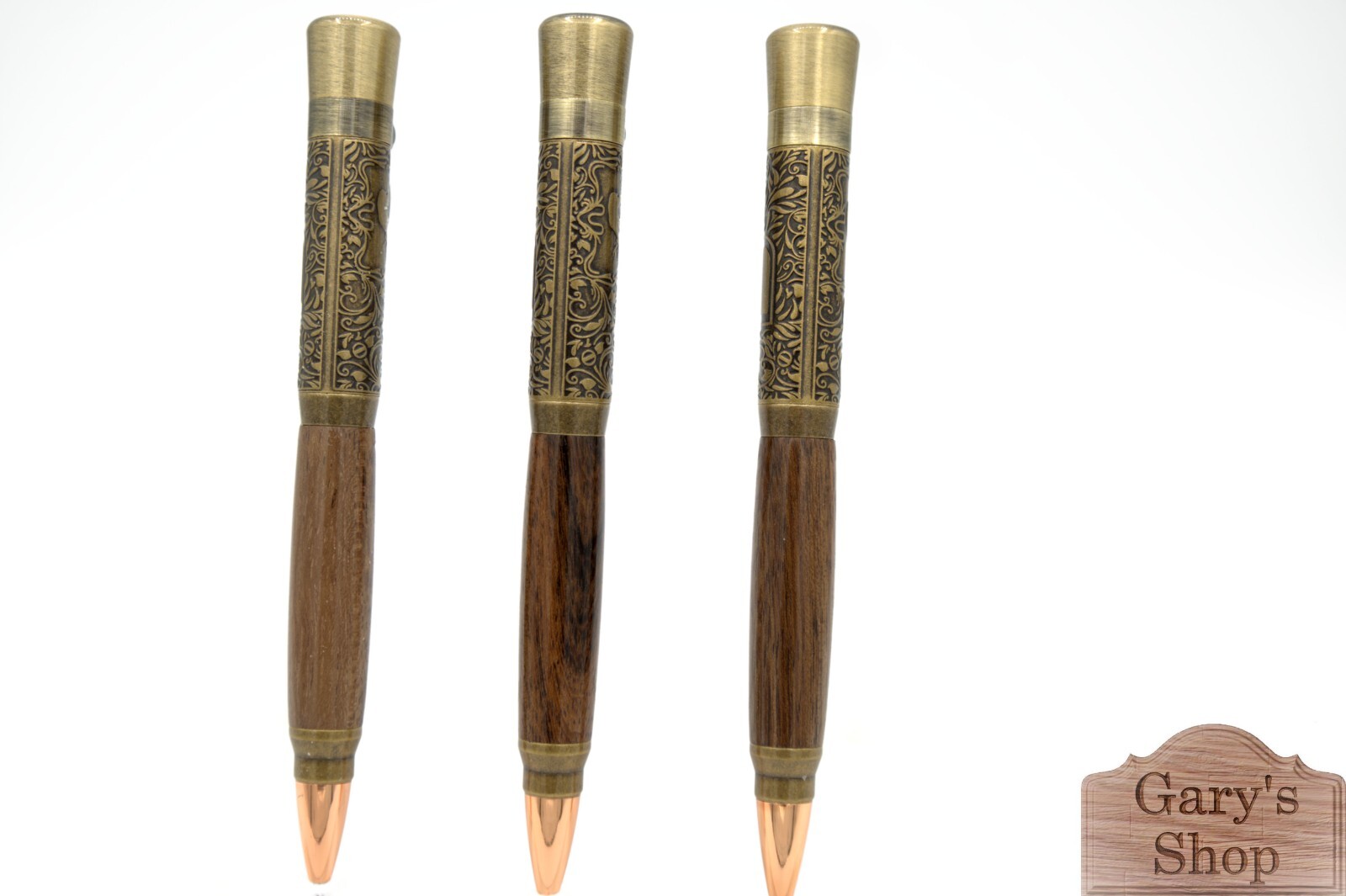 Lever Action Ballpoint Pen - Antique Brass and Guatemalan Tigerwood ...