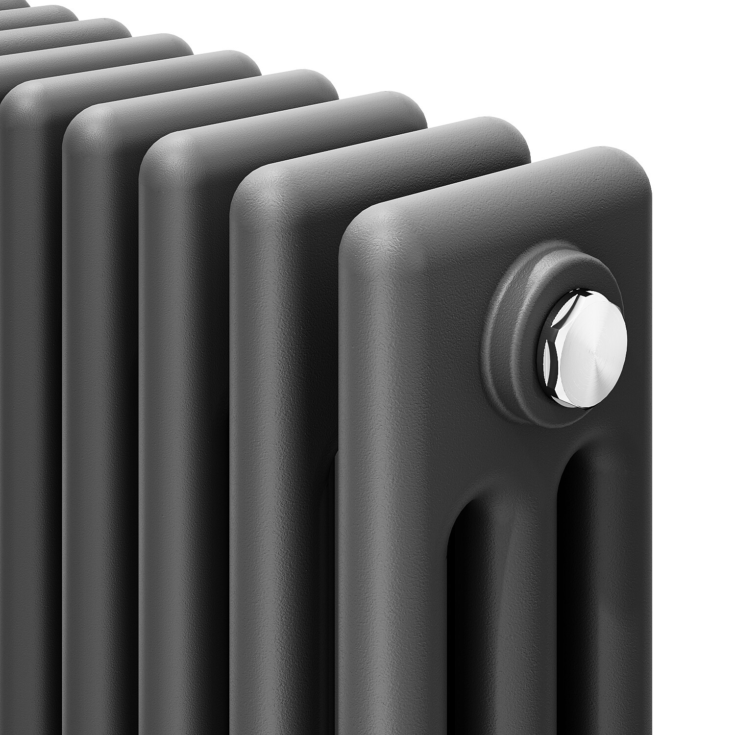 Traditional 3 Column Radiator Anthracite Horizontal Cast Iron Style Rad ...