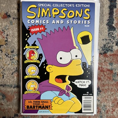 The Simpsons Comics and Stories #1 NM Newsstand (1993, Simpsons ...