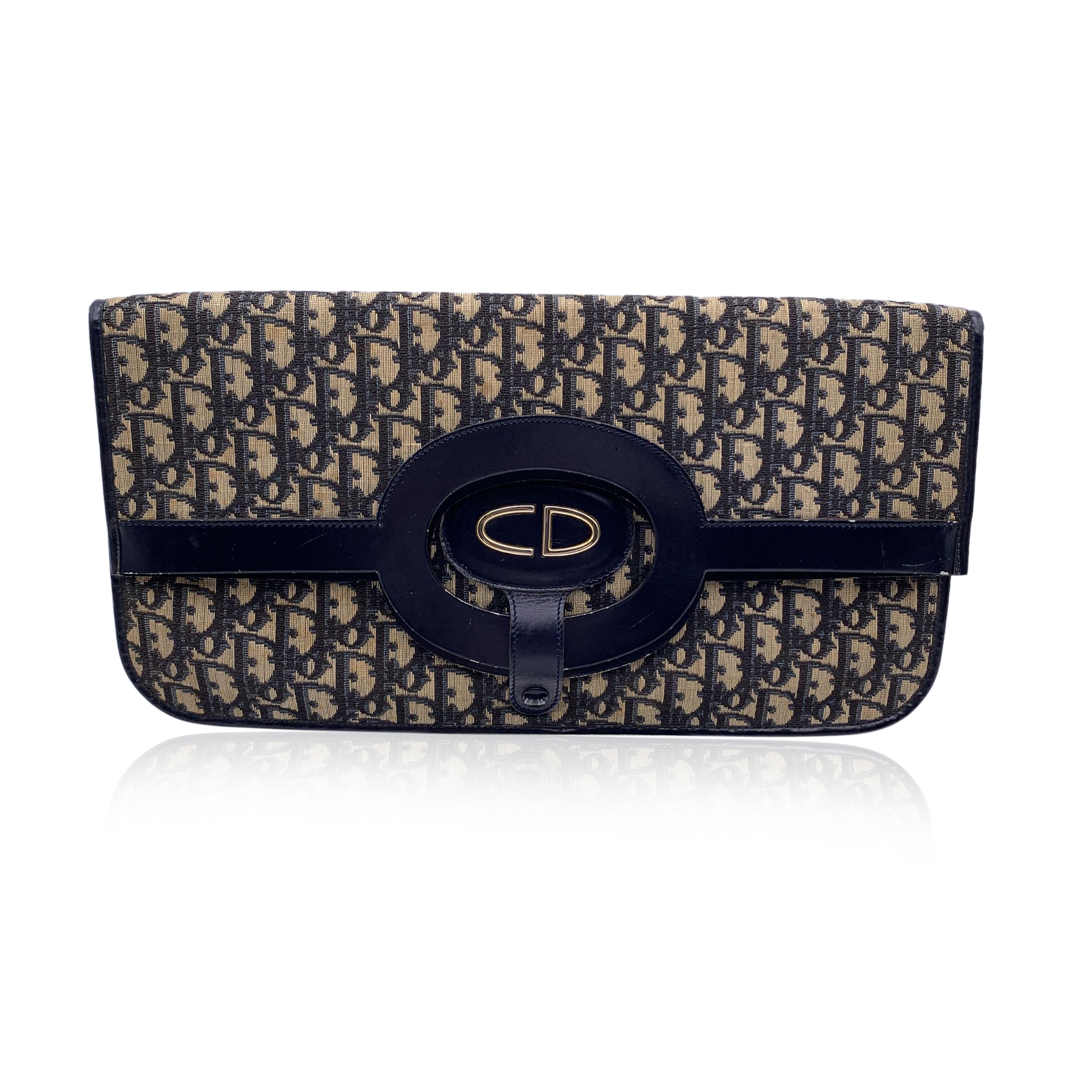 Authentic Christian Dior Vintage Blue Logo Canvas Fol… - Gem