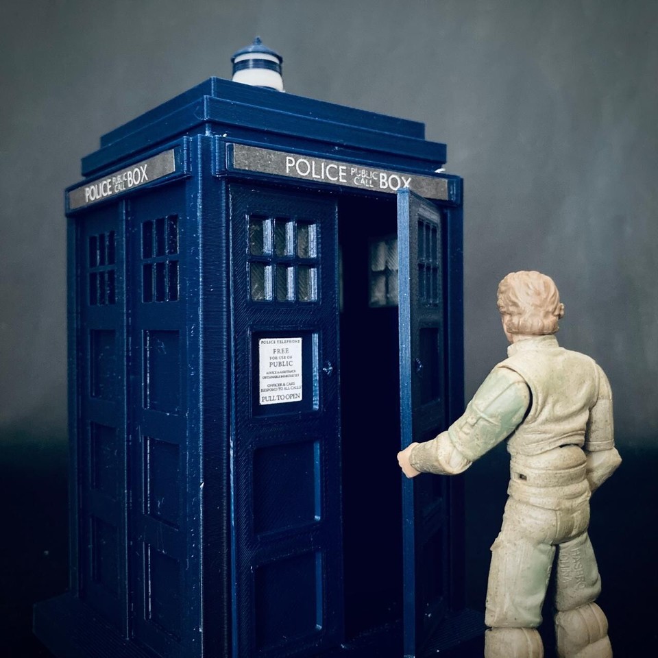 Custom 3D printed Police Box for 3.75 Inch (1:18) Figure Diorama | eBay