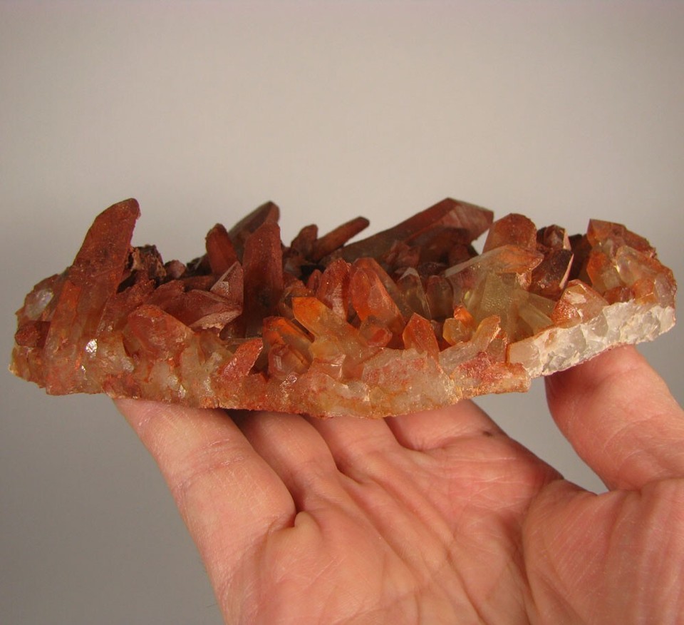 5.7" RED QUARTZ Hematoid Crystals Cluster - Tinejdad, Morocco | eBay