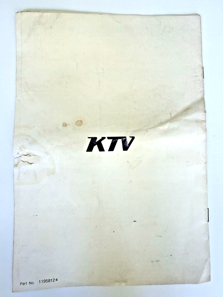 **MANUAL** for KTV KCT-5003 Color 5" CRT Television **ONLY MANUAL** | eBay