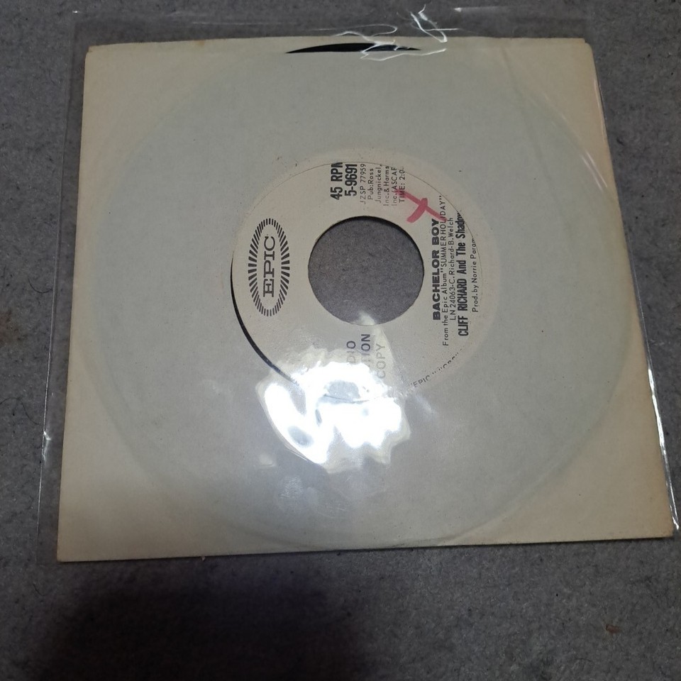 Record Cliff Richard Bacher Boy True Lovin' Radio Station Copy | eBay