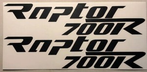 2x Raptor 700r Stickers Size 330mm X 75mm Most Colours | eBay