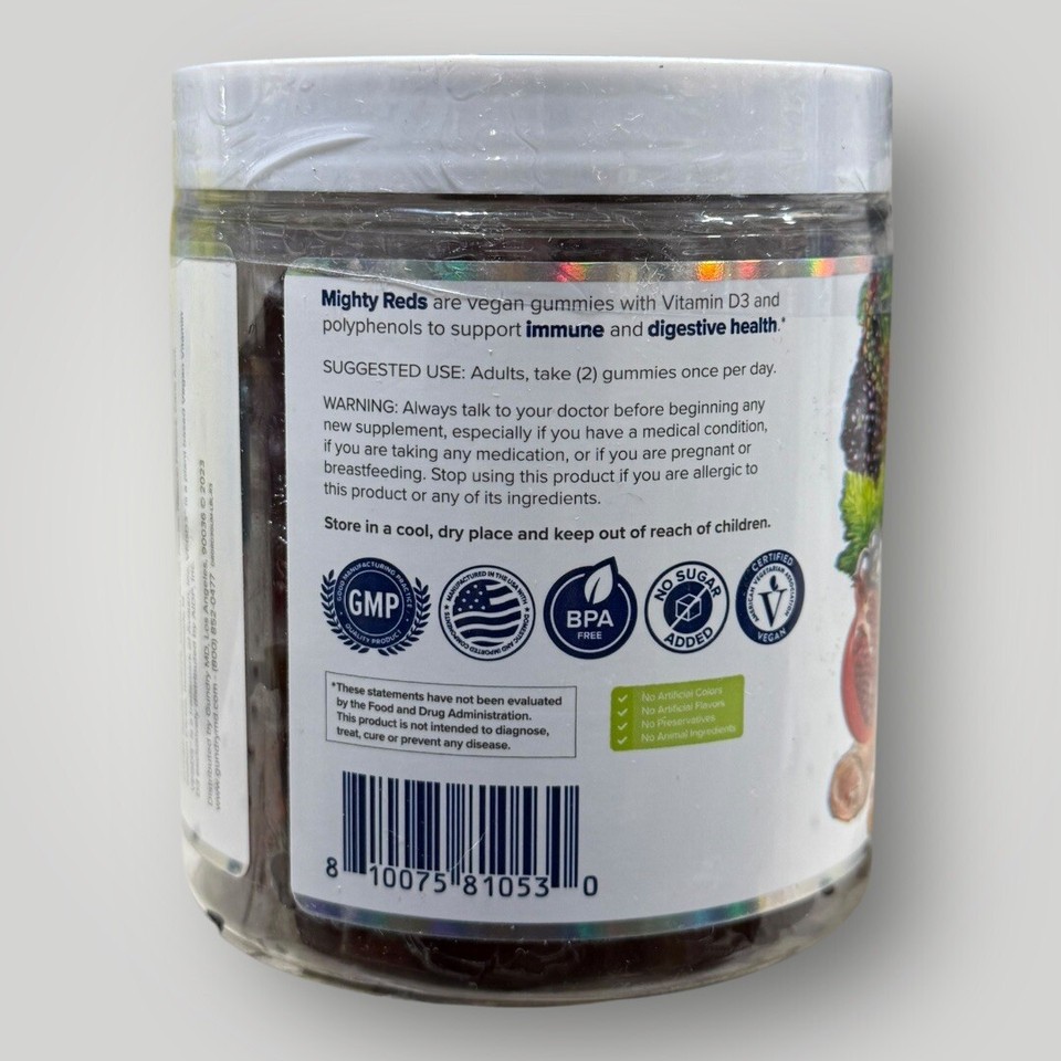 Gundry Mighty REDS Dietary Supplement Gummies 120 Count Berry Flavor | eBay