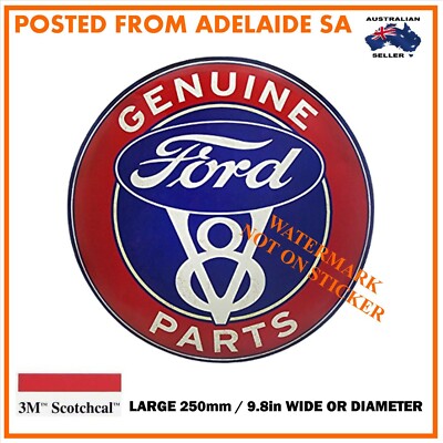 NEW VINTAGE FORD V8 PARTS STICKER X-LARGE 235 mm DIA / WIDE HOT ROD | eBay