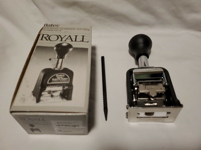 Numbering Machines - Bates Royall Automatic Numberer Machine