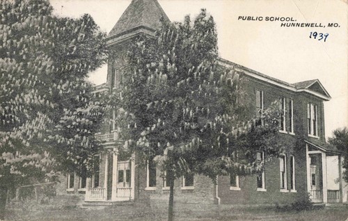 Public School Building Hunnewell Missouri MO 1909 Postcard | eBay