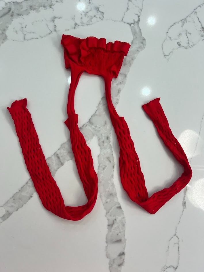 Red Garter Stockings – One Size – New | eBay