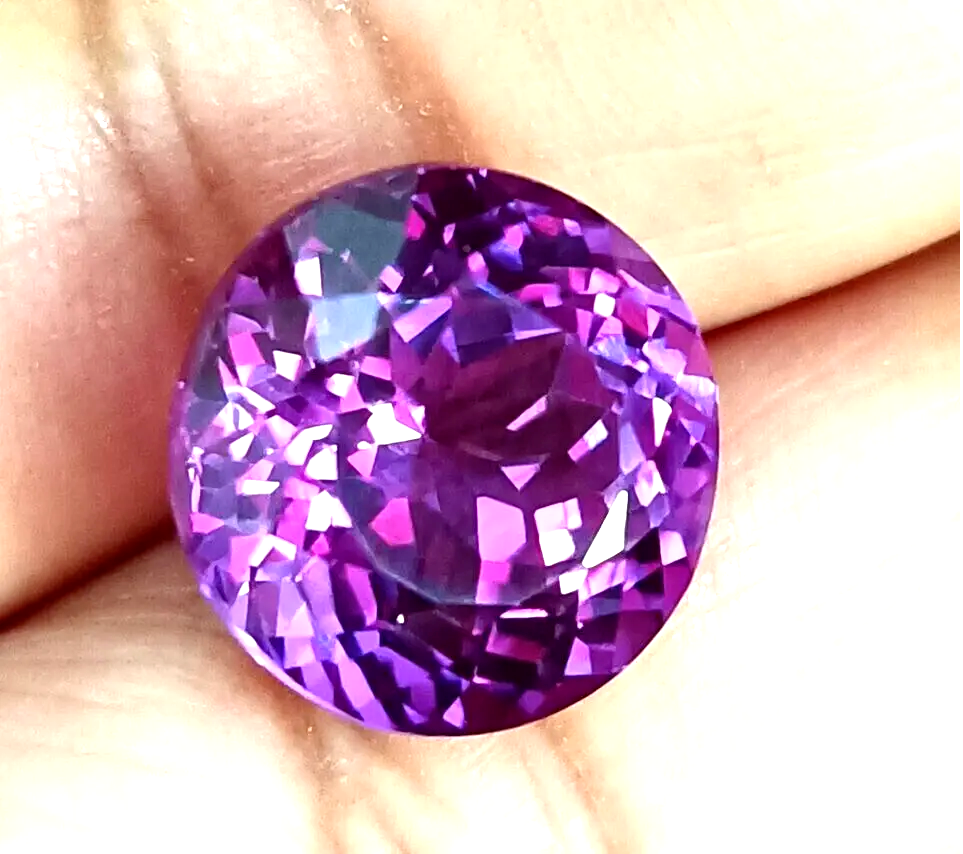 AAA 8 Ct Natural Flawless Purple Taaffeite Round Cut Loose Gemstone ...
