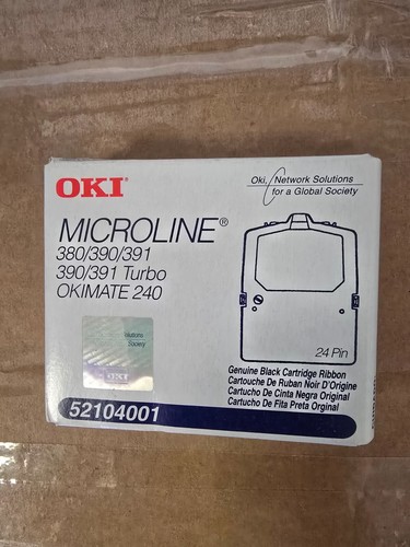OKI Microline 52104001 Black Ribbon Cartridge for 380/390/391/OKIMATE ...