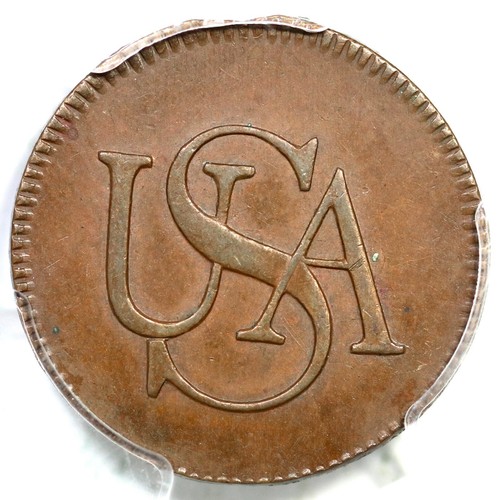 (1785) PCGS MS 62 BN USA Bar Copper Cent Colonial Coin | eBay