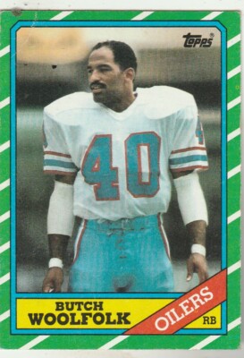 FREE SHIPPING-GOOD-1986 Topps #352 Butch Woolfolk Oilers PLUS BONUS ...