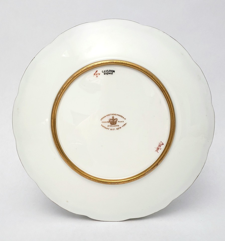 Antique Hand-Painted Cabinet Plate Signed Birbeck Senior Mallard ...