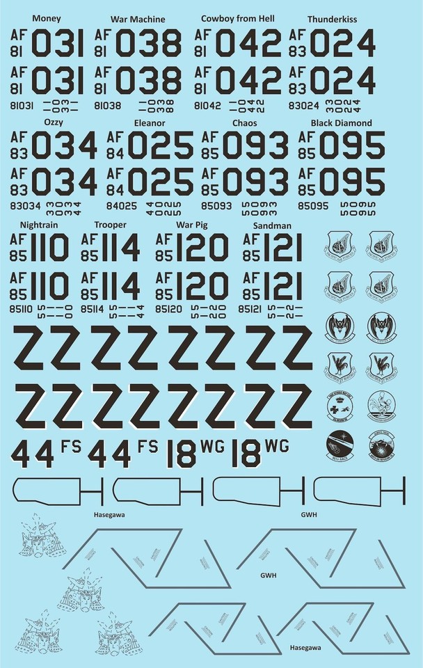 TB48271 Two Bobs Decals 1:48 McDonnell F-15C Eagle 44th FS Vampire Bats ...
