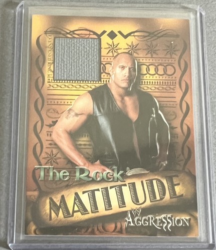 2003 THE ROCK MATITUDE WWF AGGRESSION OFFICIAL EVENT USED PIECE RING ...