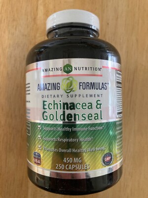 Amazing Nutrition Formulas Echinacea & Goldenseal Root 450Mg 250 ...