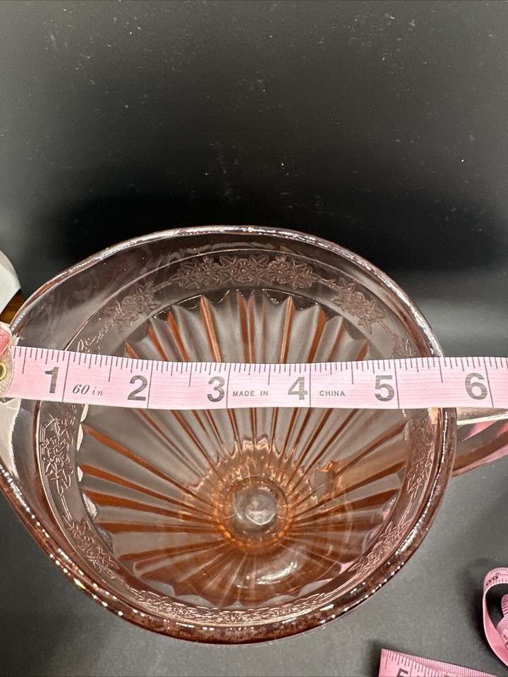 READ Jeanette Glass Vintage 1932-1934 Pink Depression Pitcher Adam ...