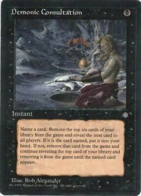 1x Demonic Consultation, MP-LP, Ice Age, MTG, Magic, Tracking Included ...