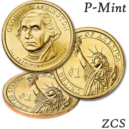 2007 P George Washington Presidential One Dollar Coin U.S. Mint Money ...
