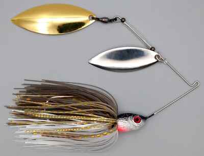 Custom Spinnerbait ~ Gold Shiner ~ 1/2 oz Double Willow | eBay