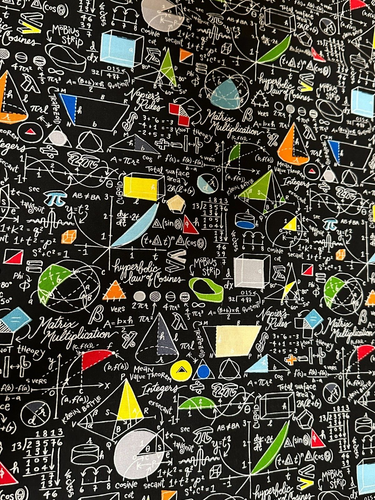Fun Mathematics / Algebra on Black sewing cotton Fabric / yd 44" | eBay