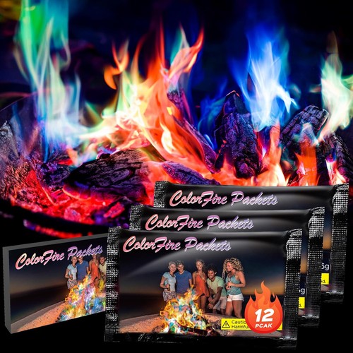 12 Pack Colorful Flames Magic Fire Packets Pit for Campfires 12 | eBay