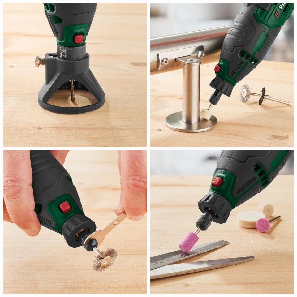 Parkside 160W Rotary Multi Tool Fine Drill Precision Grinder Station ...