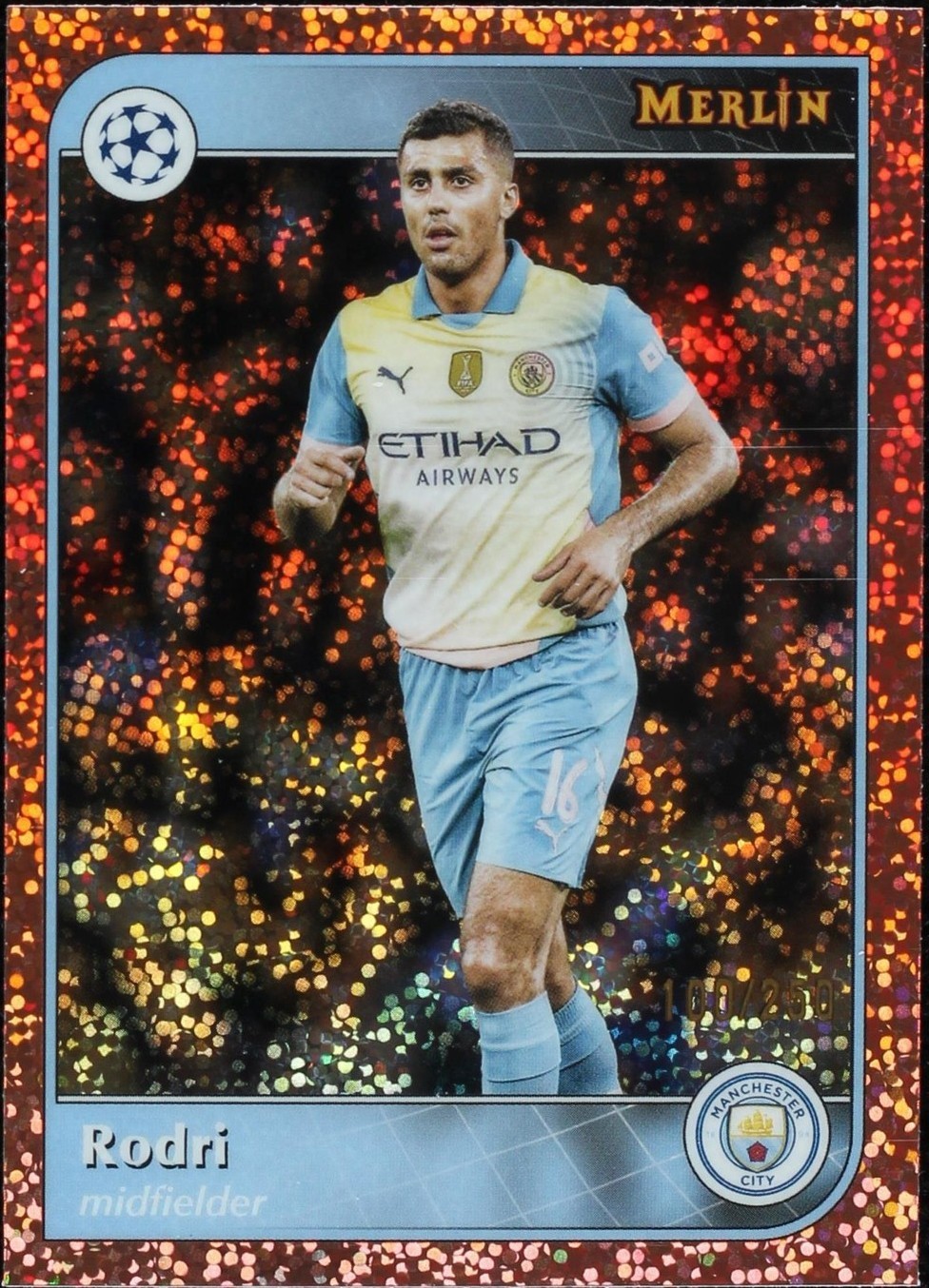 2024-25 Topps Merlin Uefa Club Competitions - Rodri #68 Rose Gold ...