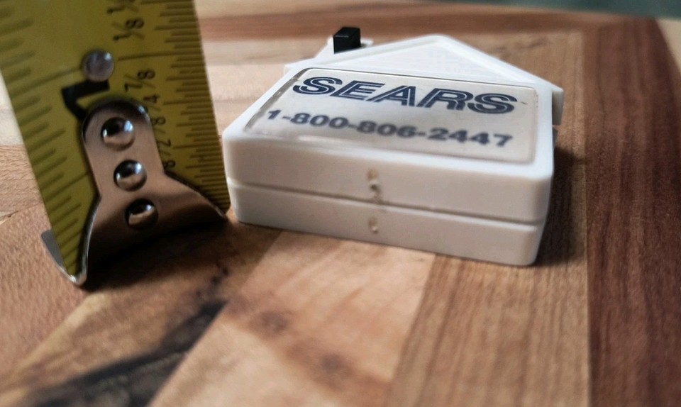 Vintage Sears Advertising Miniature Tape Measure House Shaped White ...