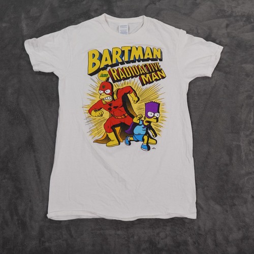 The Simpsons Bart Bartman Mens Small White Shirt Radioactive Man VTG ...