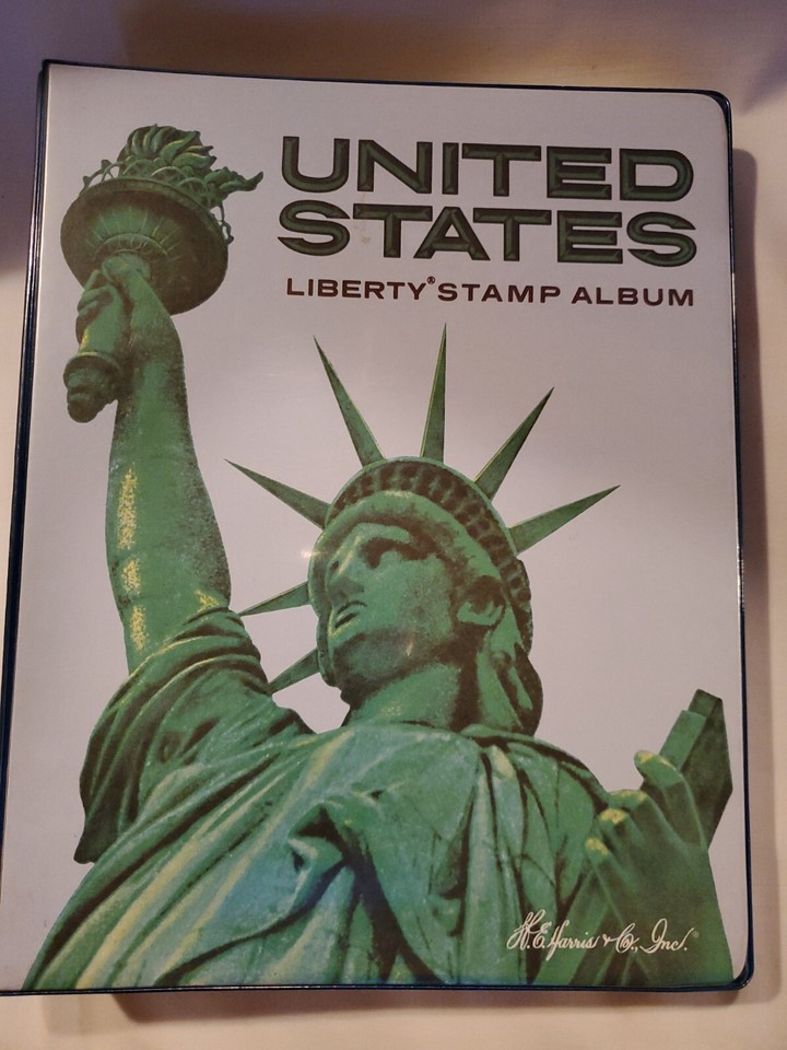 1992 HE Harris Liberty Stamp Plate Block Album Volume A Binder & Pages ...