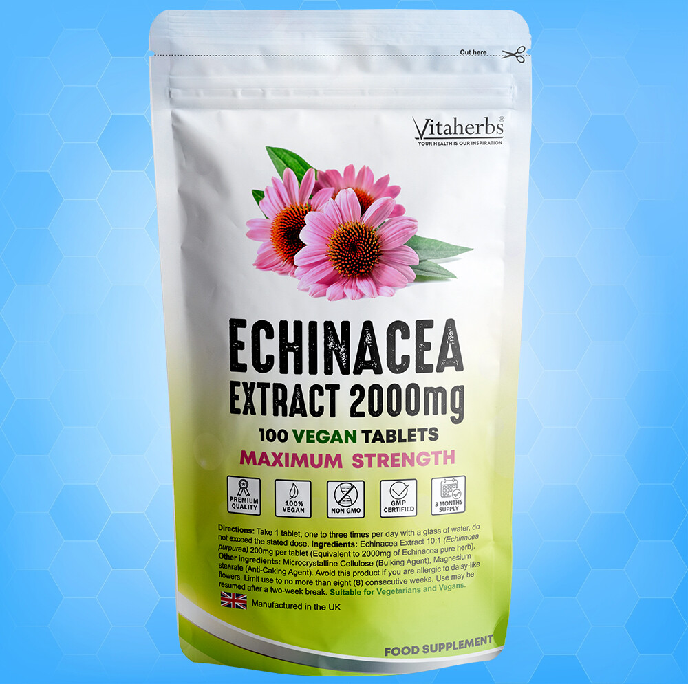 Echinacea Tablets 2000mg Extract | Echinacea Purpurea Vitaherbs® | eBay
