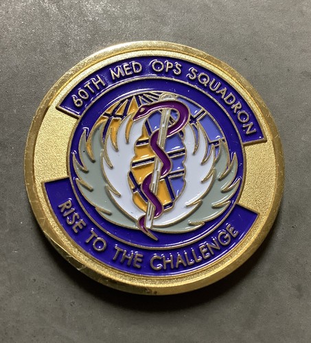 UNITED STATES AIR FORCE 60TH MEDICAL OPERATIONS SQUADRON CHALLENGE COIN ...