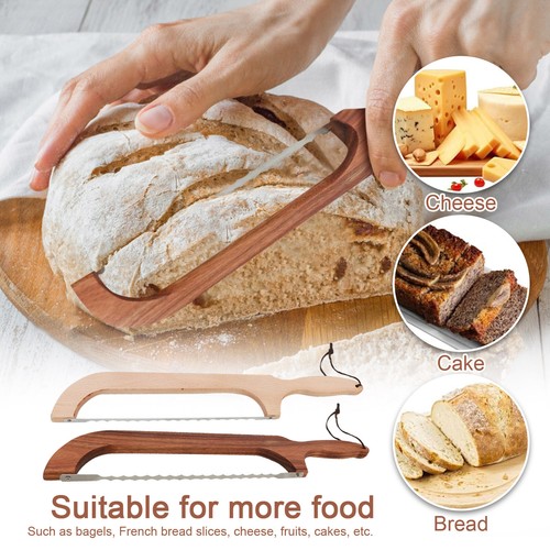 16.5in Bread Slicer, Fiddle Bow Bread Knife Sourdough Cutter Bread ...