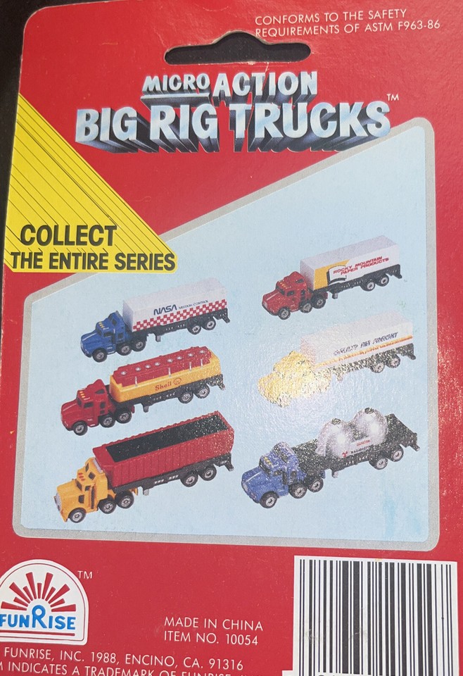 Vintage Funrise - Micro Action Big Rig Trucks Quaker State Sealed ...