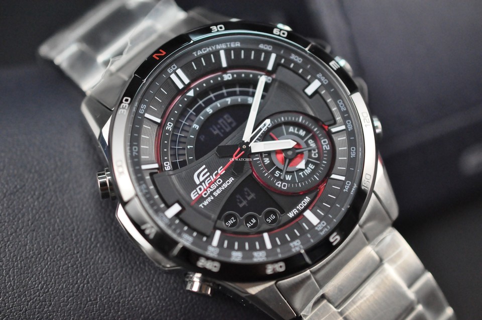 Casio Edifice Chronograph Twin Sensor Stainless Steel Men's Watch ERA ...